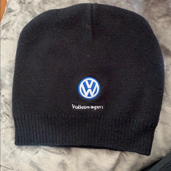 Volkswagen | Accessories | Volkswagen Black Beanie Hat Blue White Logo ...